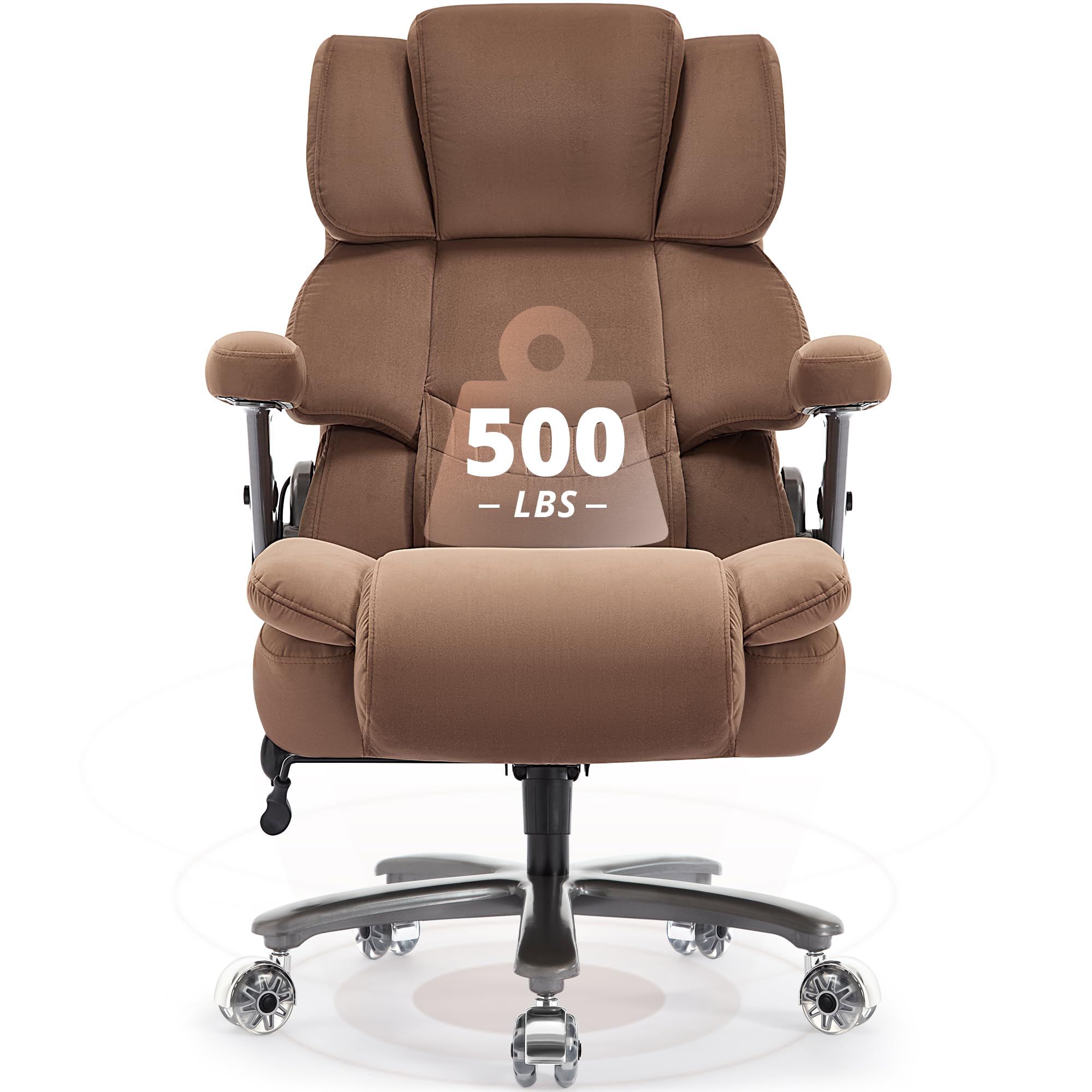Amazon.com: VUZI Fabric Big and Tall Office Chair 500lbs- Executive ...