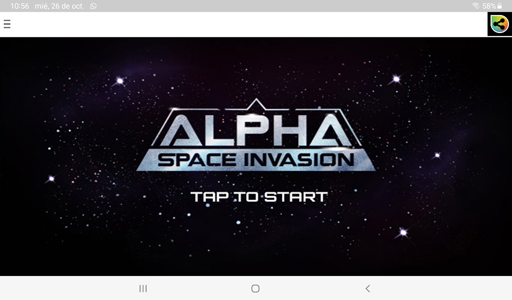 Aplicación Alpha Space Invasion Game en Amazon Appstore