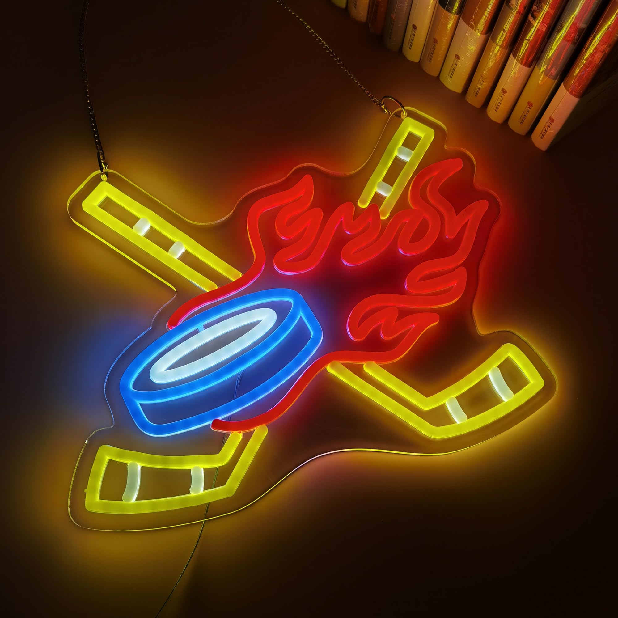 Sports Room Decor JFL Lamp Ice Hockey Neon Wall Sign – LED Neon Light ...