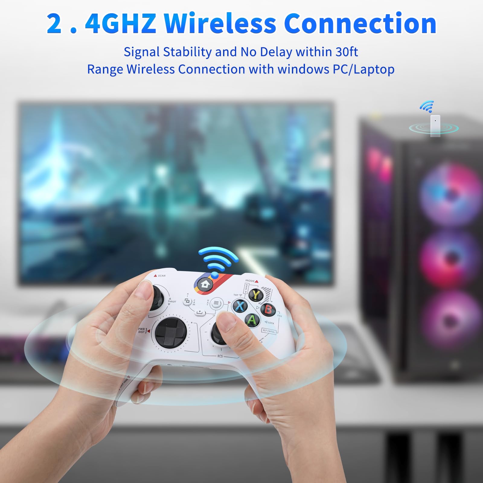 Snapklik.com : Ownfoam Wireless USB PC Gaming Controller Gamepad For PC ...