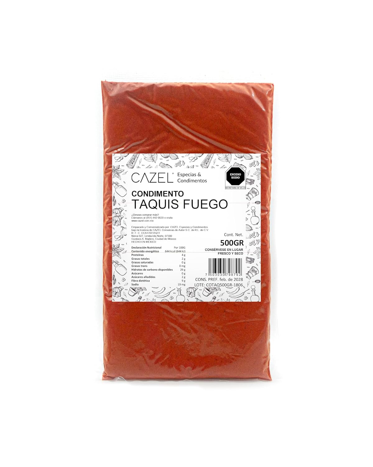 Amazon.com : Taquis Fire Seasoning Powder 500GR : Grocery & Gourmet Food