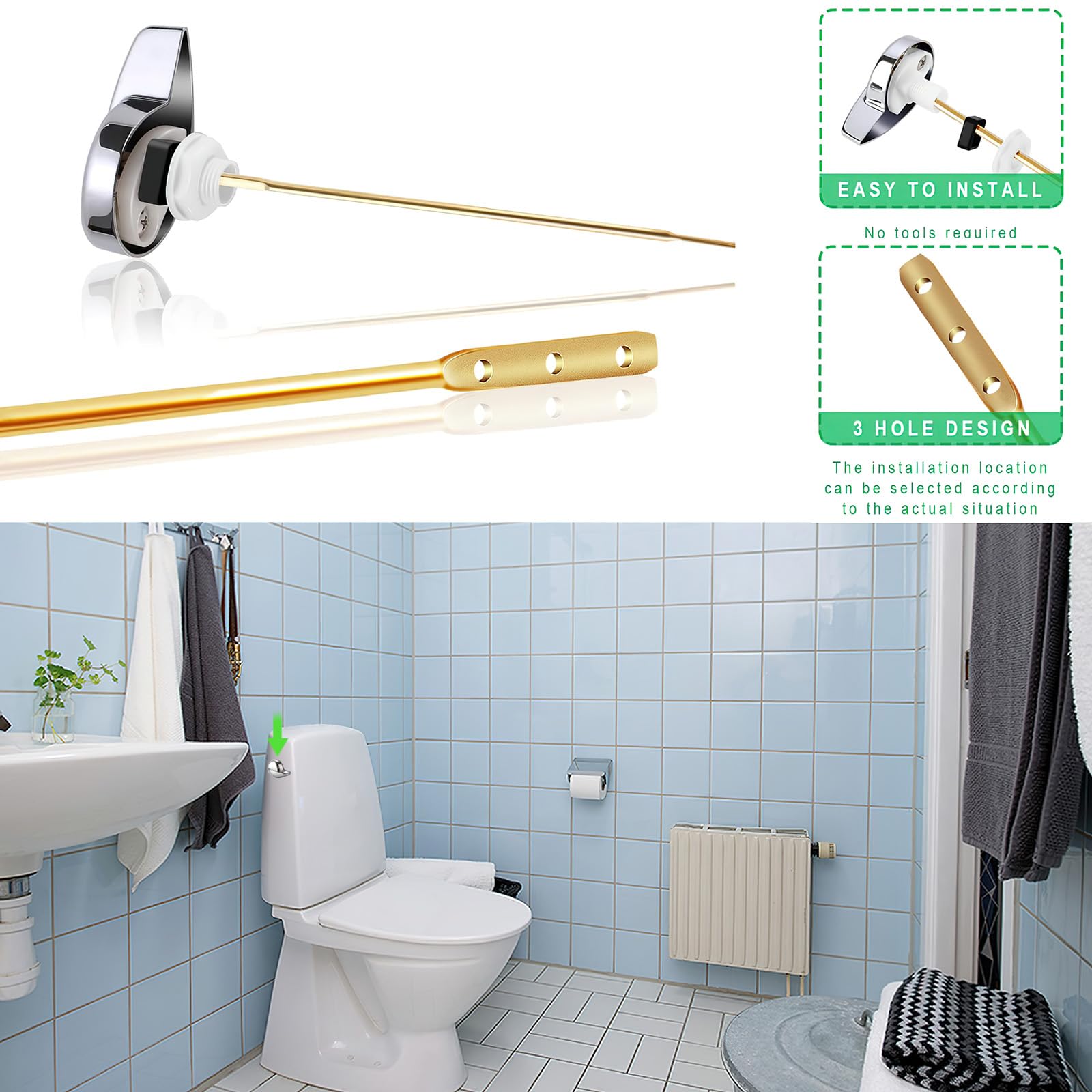 Snapklik.com : Side Mount Toilet Tank Flush Lever Handle For Toilets