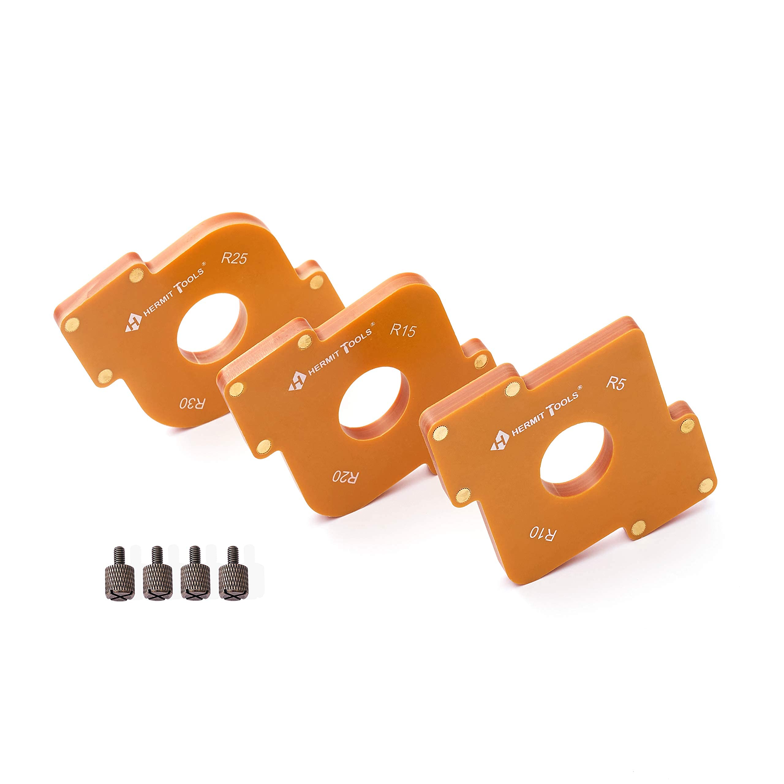 HERMIT TOOLS Set of 3 Radius Jig Router Templates Corner Radius Routing ...