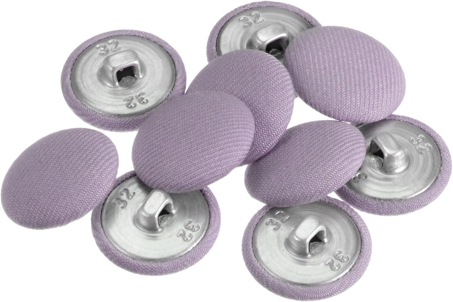 Amazon.com: HARFINGTON 10pcs 32L Fabric Cloth Covered Button 20mm Metal ...