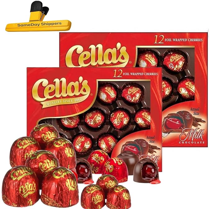 Amazon.com : HOLIDAY GIFT | Cellas Chocolate Covered Cherries Milk ...