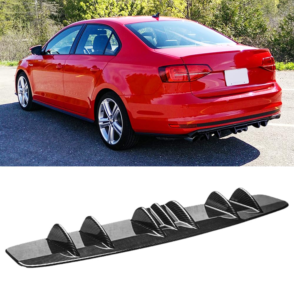 Snapklik.com : 33” Universal Rear Bumper Lip Spoiler Shark Fins Spoiler ...