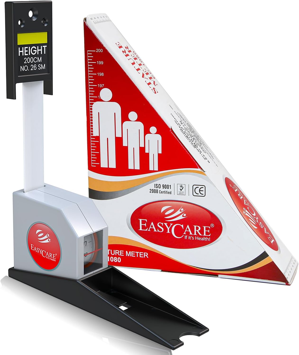 MCP 2m/200CM Roll Ruler Wall Mounted Growth Stature Meter Height Tall ...