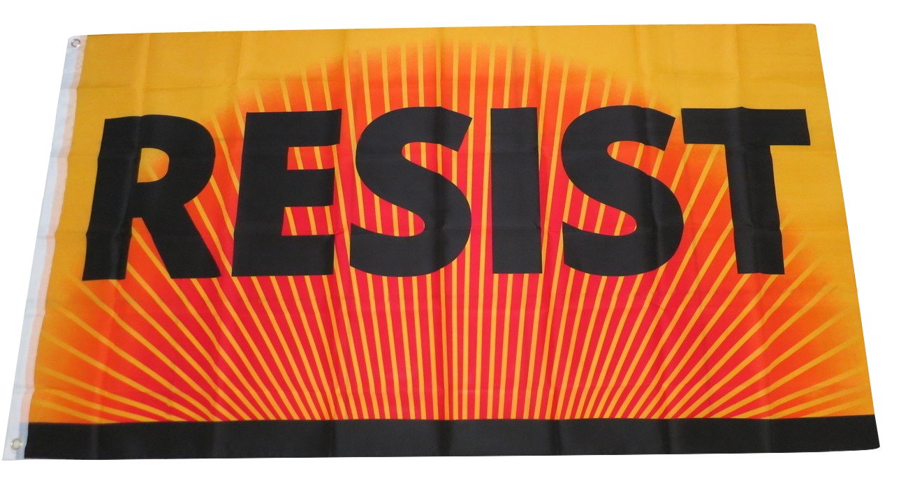 Amazon.com : TrendyLuz Flags Resist 3x5 Feet Banner Protest Flag ...