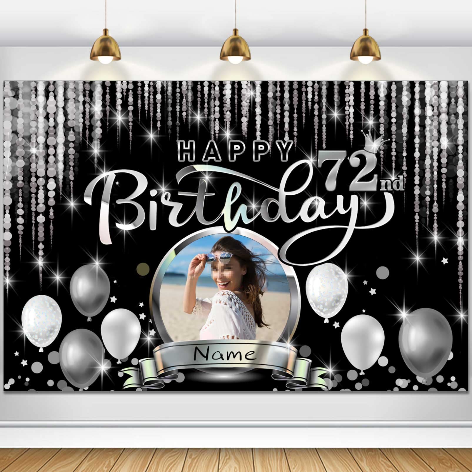 Snapklik.com : Custom Happy 72nd Birthday Decoration Banner ...
