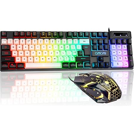 Amazon.com: FLAGPOWER RGB Gaming Keyboard and Breathing Mouse Combo ...