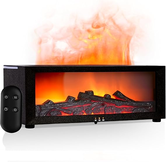 Amazon.com: Fireplace Humidifier Diffuser, 7 Colors Flame Diffuser for ...