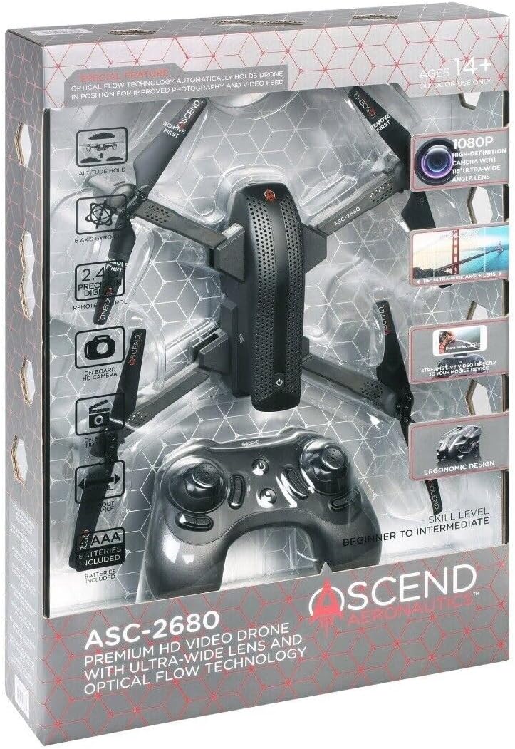 Amazon.com: Ascend Aeronautics ASC-2680 Premium HD Video Drone : Toys ...
