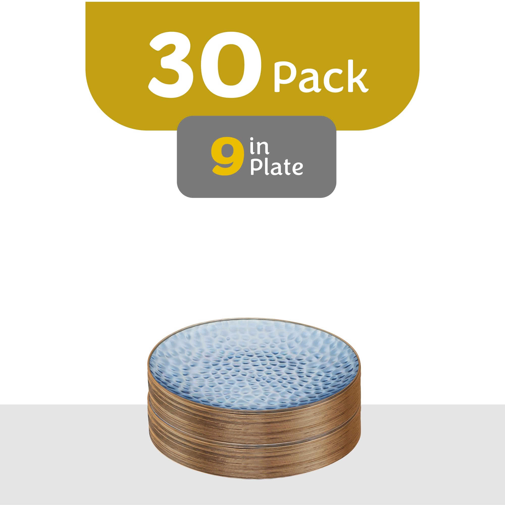 Snapklik.com : PLASTICPRO 30 Pack Hammered Plastic Plates Heavyweight ...