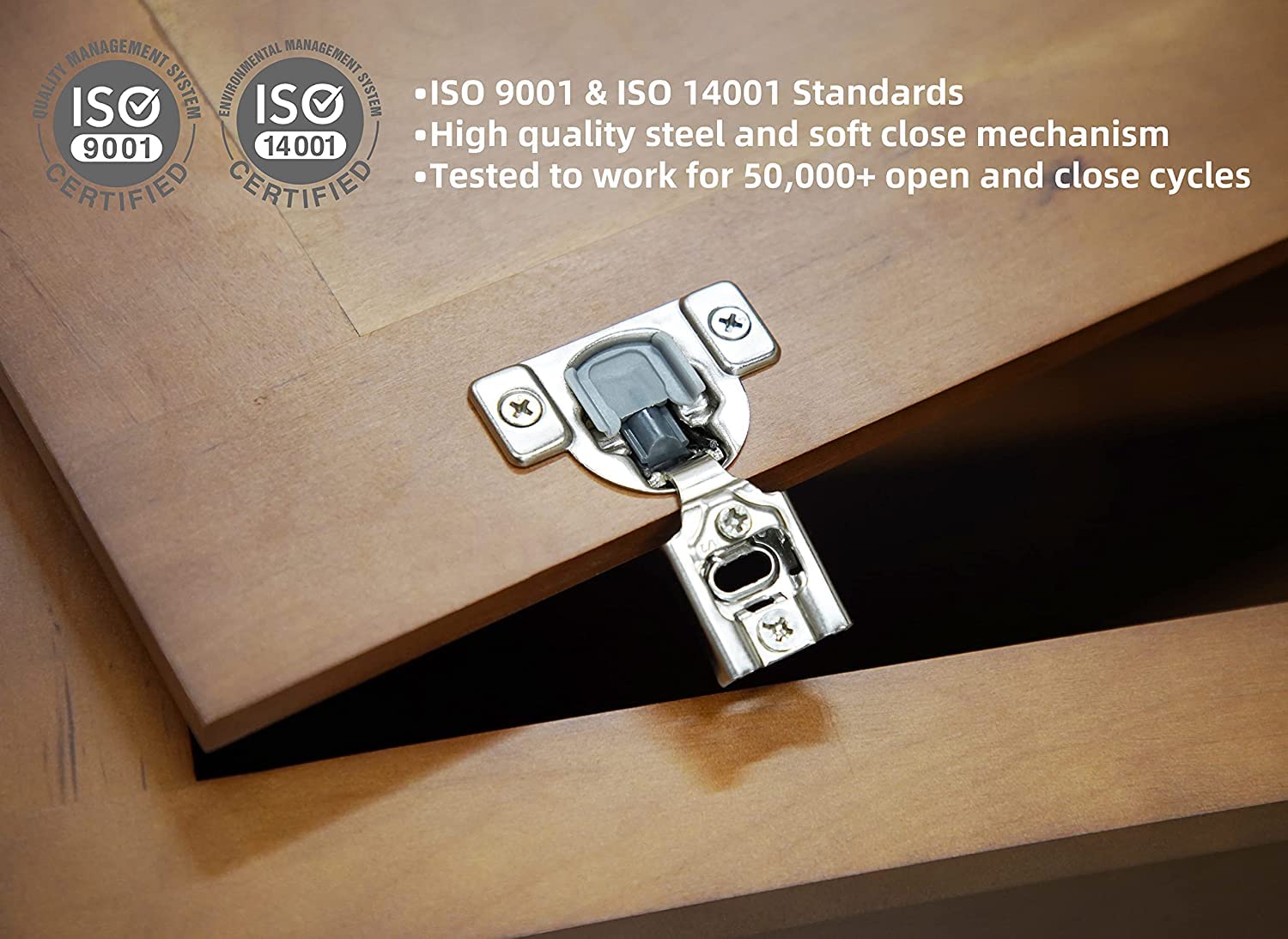 Snapklik.com : DecoBasics 6 Pack 1 Overlay Soft Close Cabinet Hinges ...