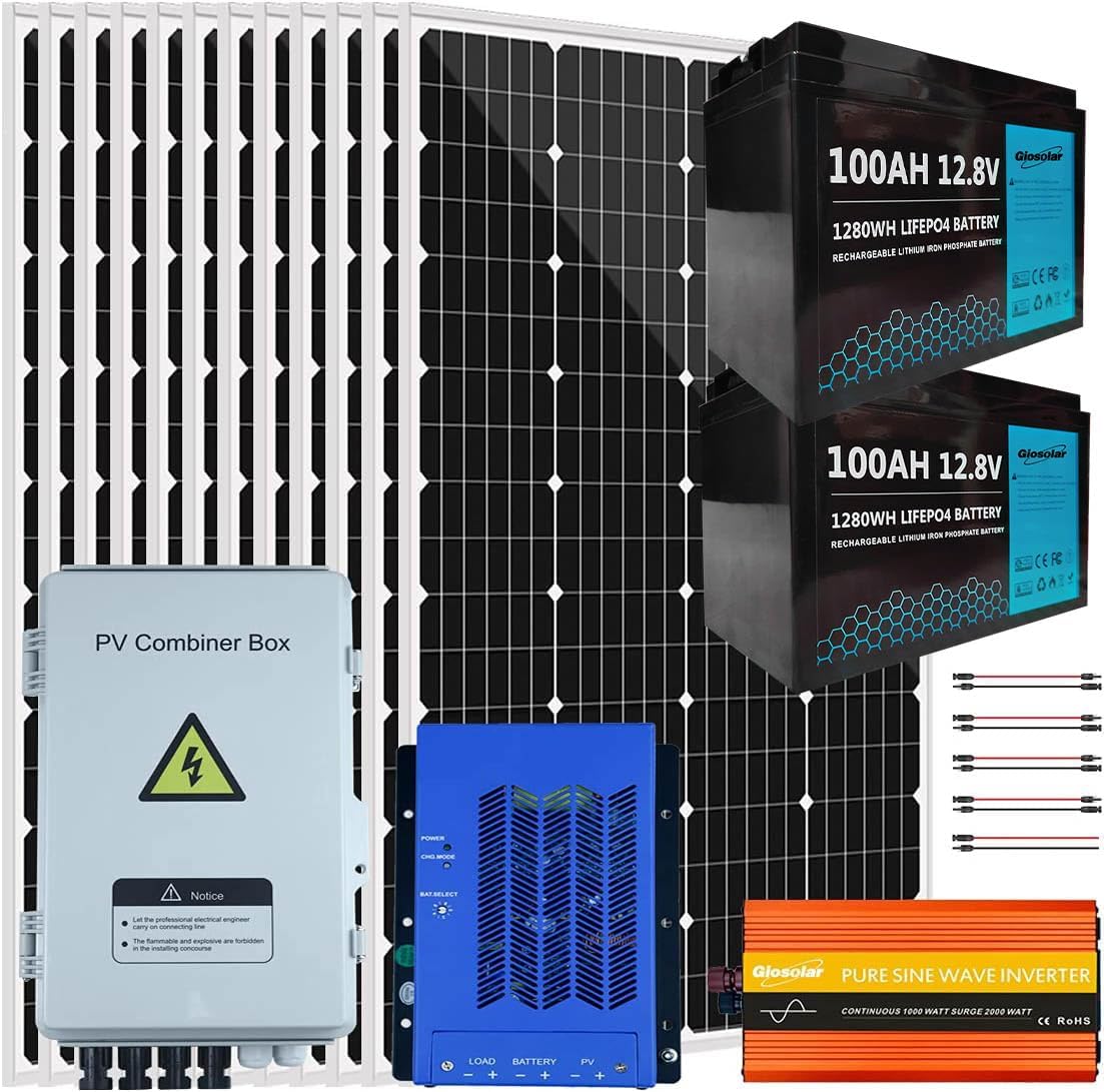 Amazon.com: 1440W Off Grid Solar Panel Kit 24V Complete Solar System ...