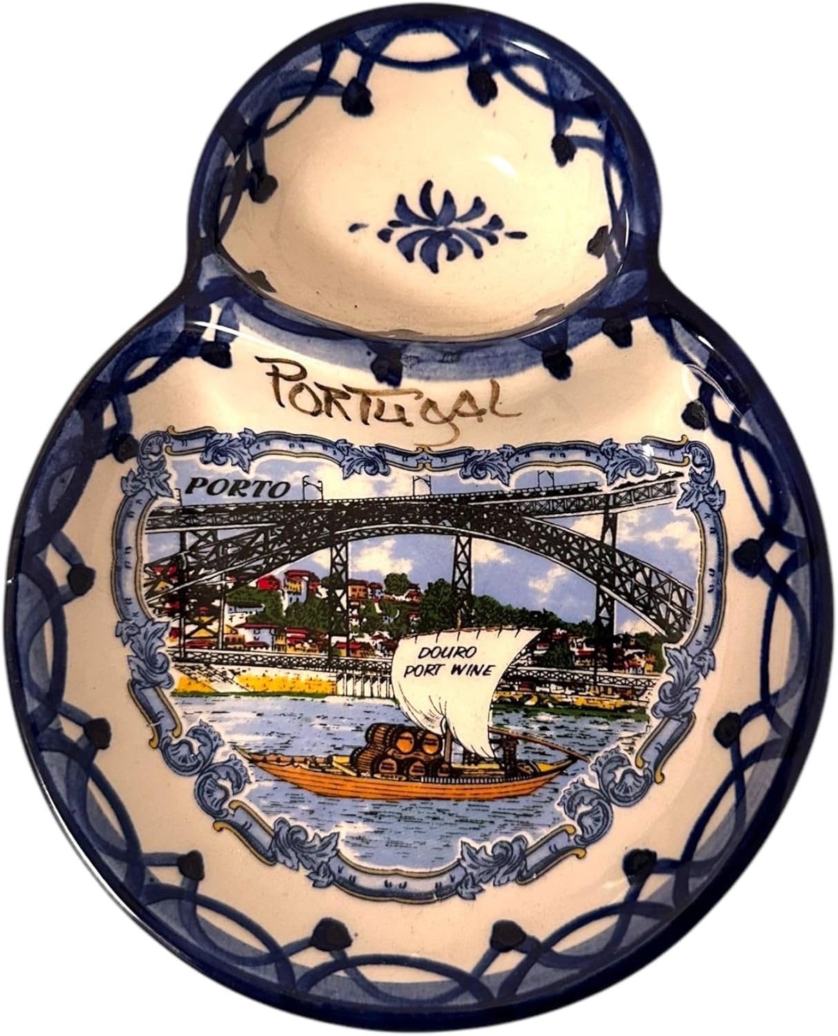 Amazon.com: Portugal Hand Painted Pottery Olive Dish Tray Pit Holder ...