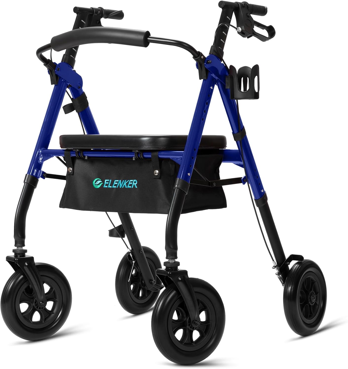 Amazon.com: ELENKER All-Terrain Heavy Duty Rollator Walker with Extra ...