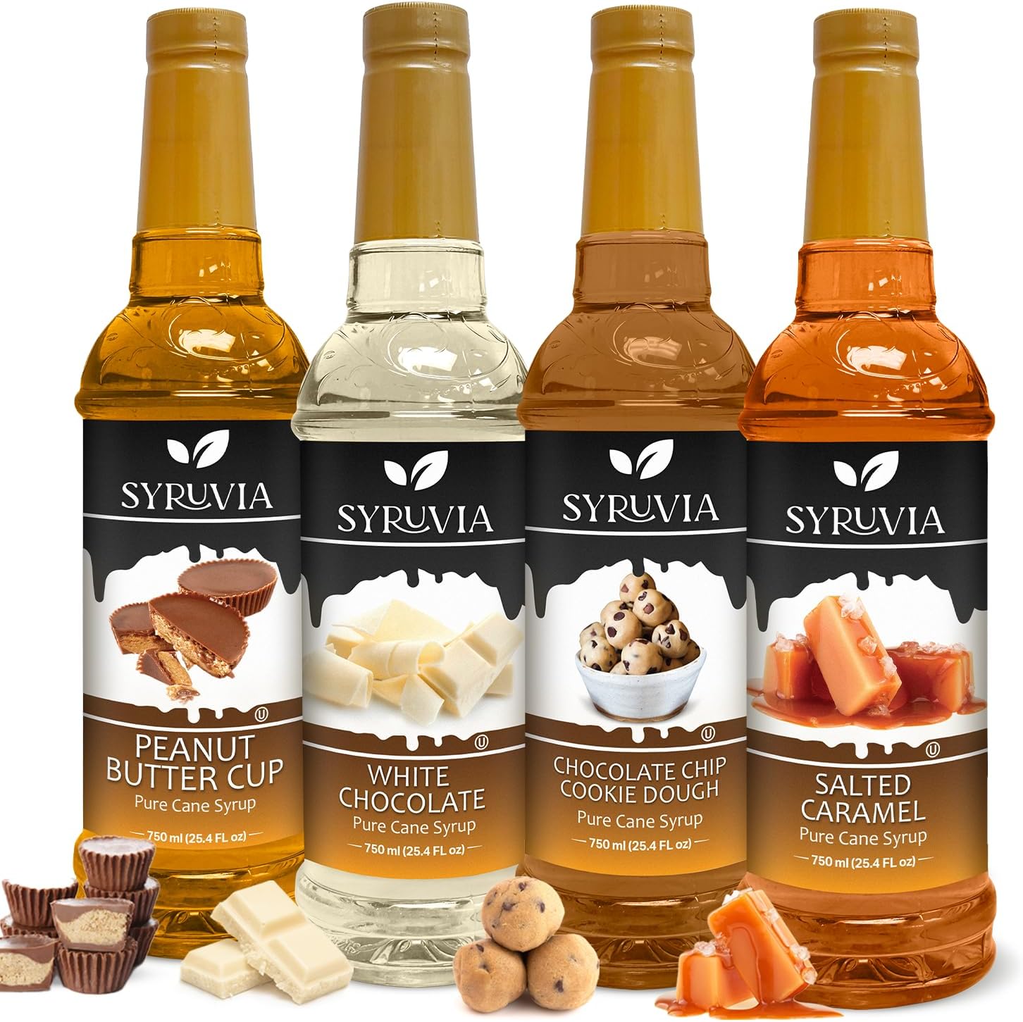 Amazon.com: Syruvia Coffee Syrup Variety Pack Sugar Free Vanilla ...
