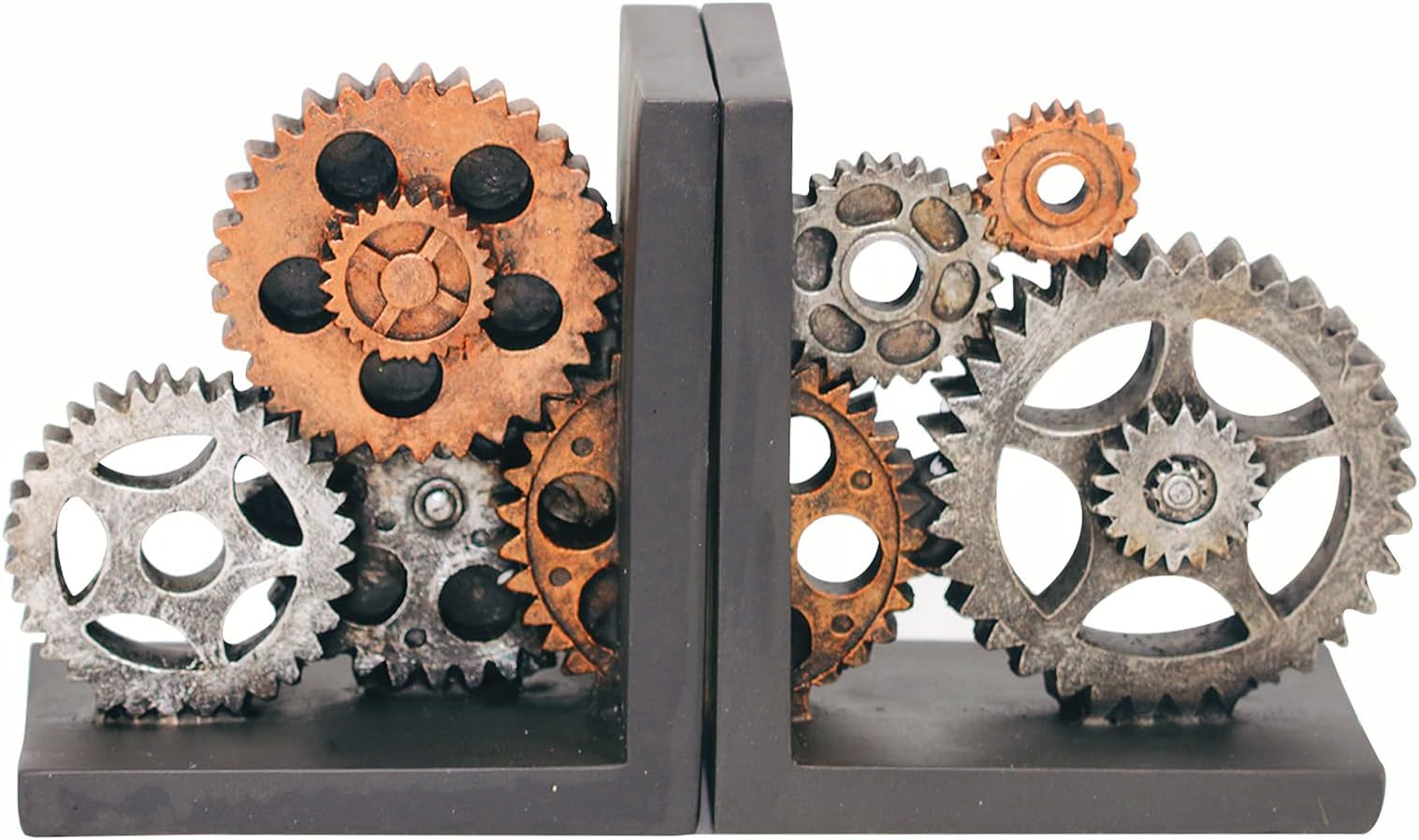 Amazon.com: MyGift Vintage Bronze Metal Decorative Bookends with ...