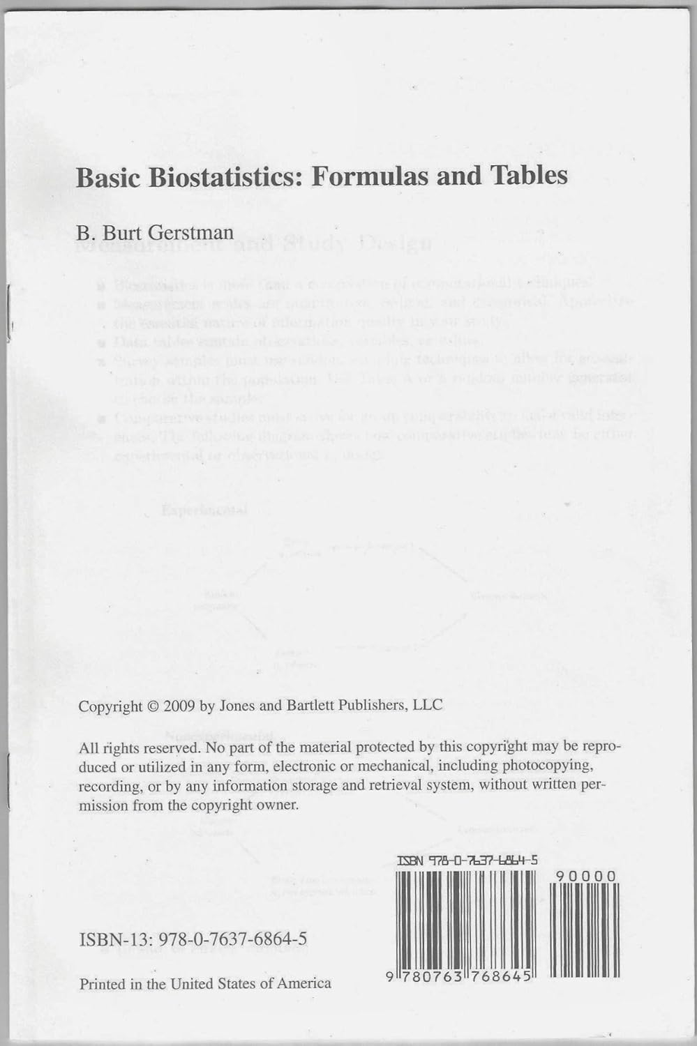 SSG- BASIC BIOSTATISTICS: FORMULAS & TABLES: .: 9780763768645: Medicine ...