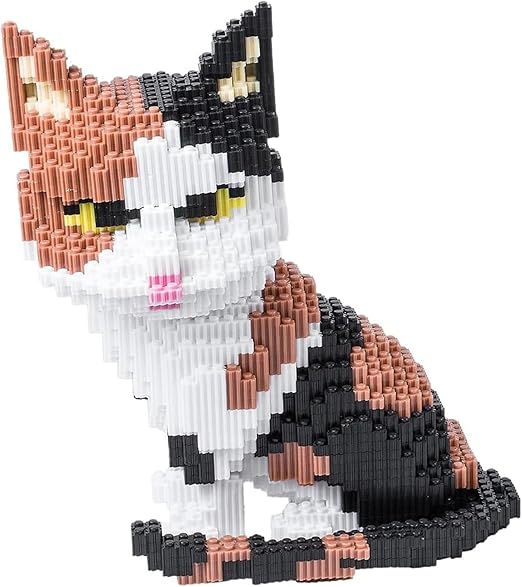 Amazon.com: AHZILEI Cat Building Blocks Sets 3D Puzzles Toys Ornaments ...
