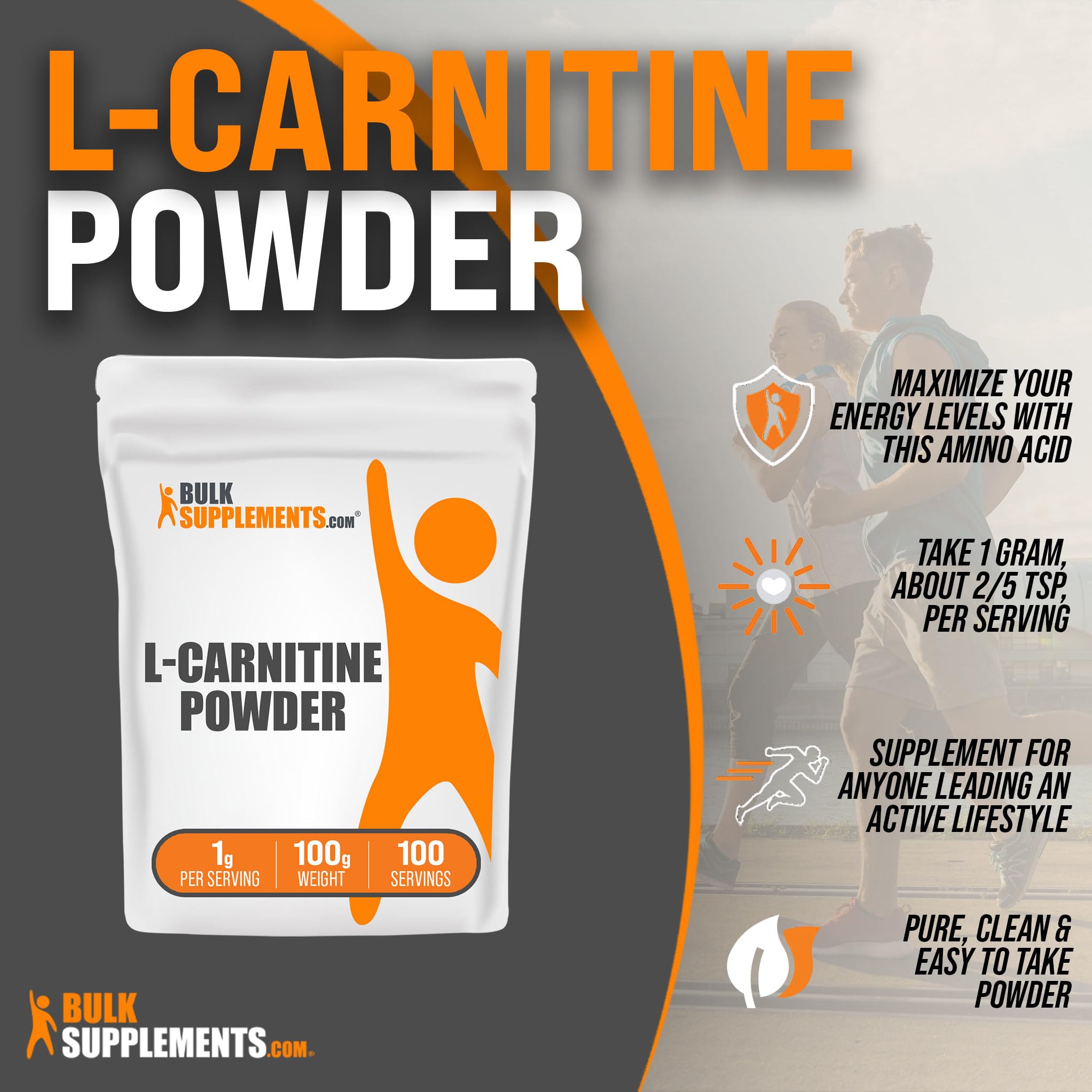 Snapklik.com : BULKSUPPLEMENTSCOM L-Carnitine Powder - Carnitine ...