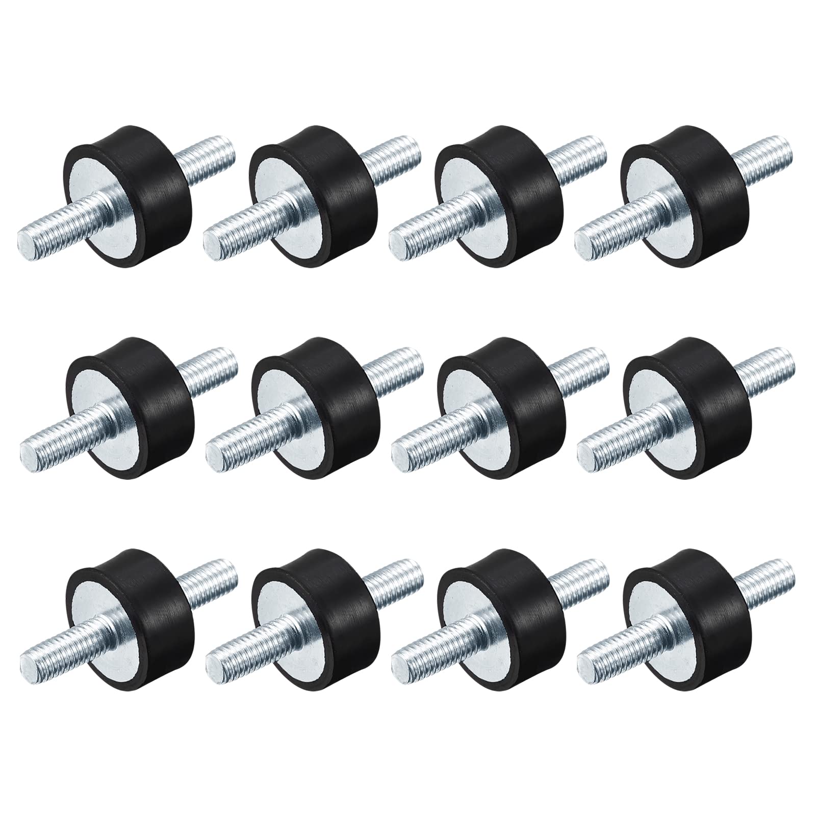 uxcell M6x18mm Rubber Mounts, 12pcs Anti Vibration Isolator Studs Shock ...