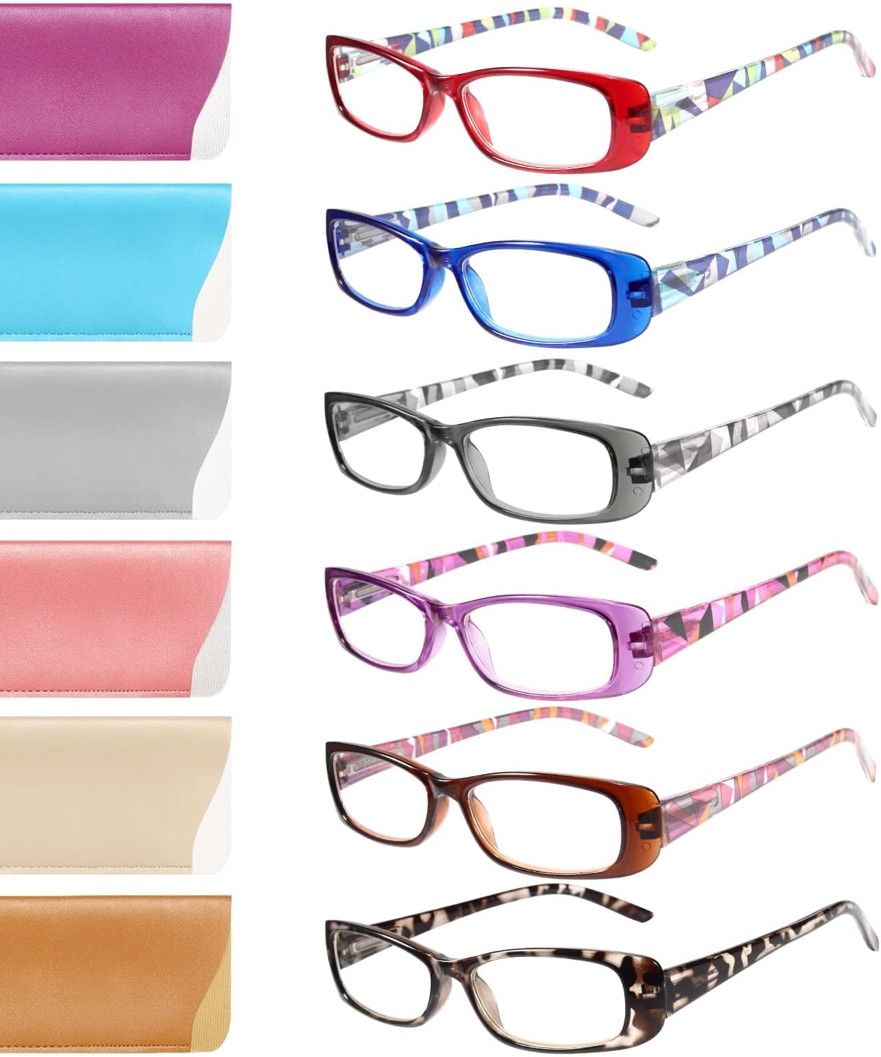 Amazon.com: Gaoye Reading Glasses for Women, 6 pack Fashion Readers for ...