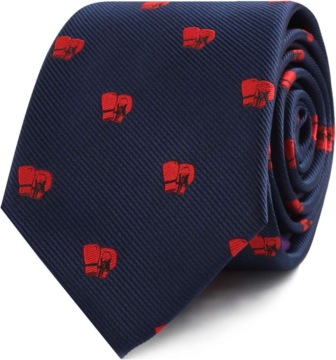 Amazon.com: AUSCUFFLINKS Boxing Fan Boxer Skinny Tie Mens Necktie ...