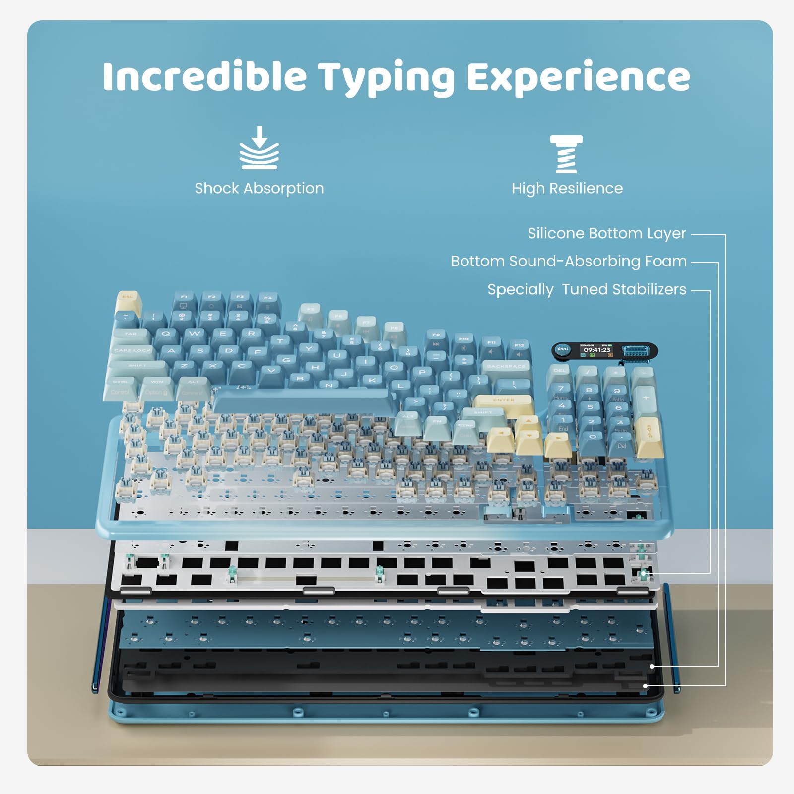 Snapklik.com : KZZI RK Royal Kludge Z98 Wireless Gaming Keyboard, 94 ...