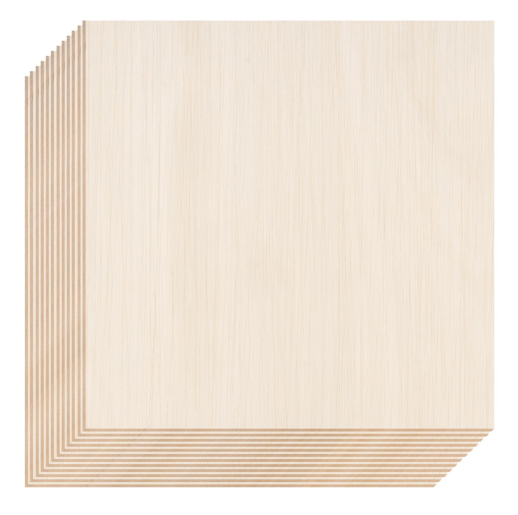 Snapklik.com : 12 Pack Basswood Sheets 12x 12 X 1/10 Inch Thin Plywood ...