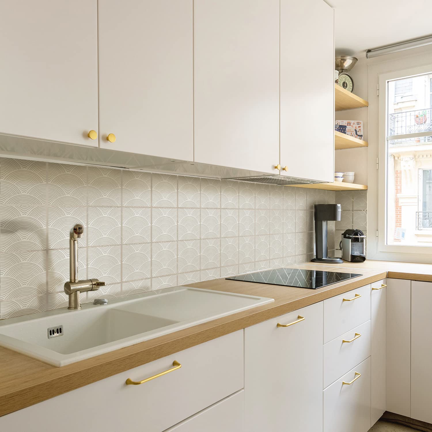 Amazon.com: LiveInUrban 10pcs Thick Textured Peel and Stick Kitchen ...