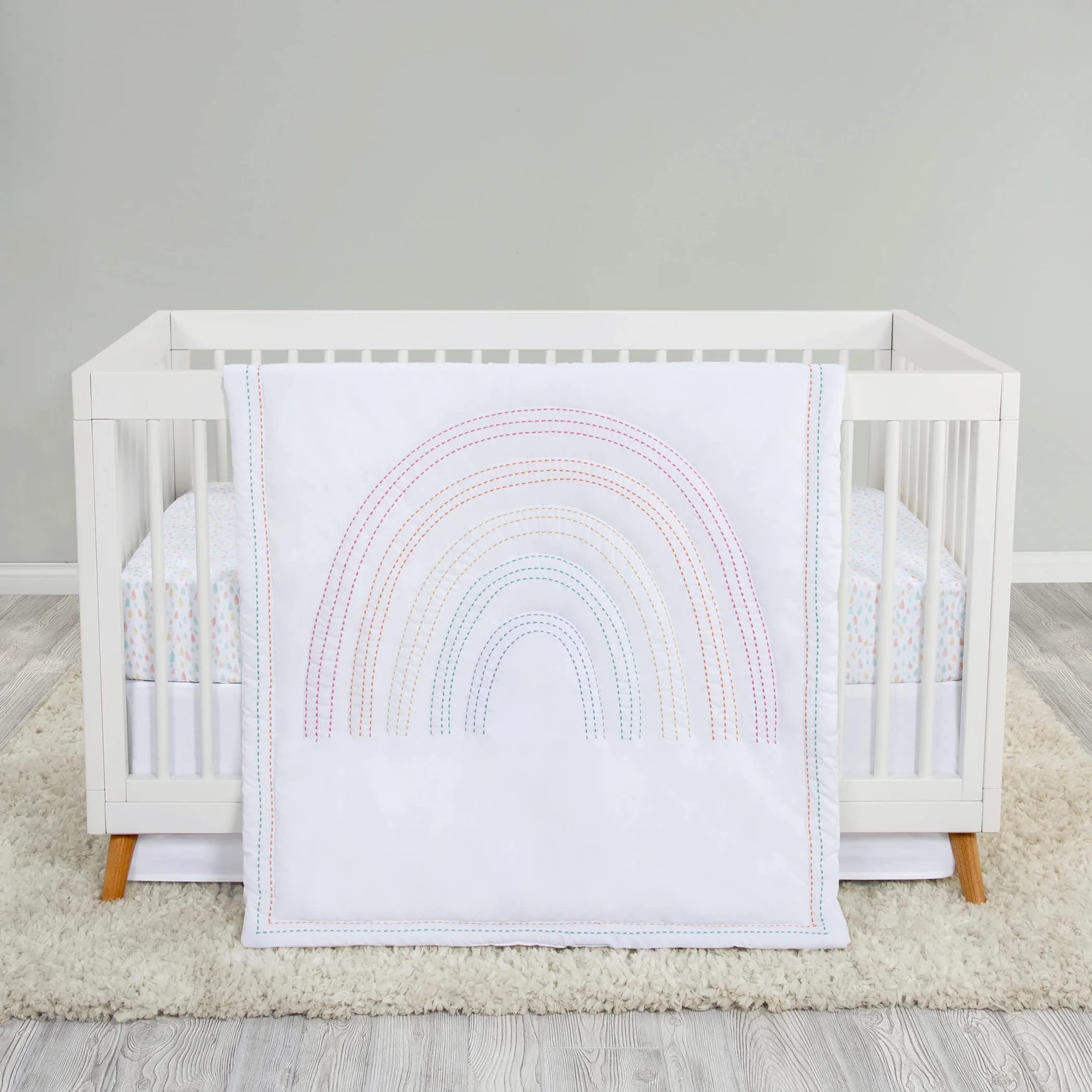 Amazon.com: Trend Lab Rainbow 3 Piece Crib Bedding Set, Includes ...