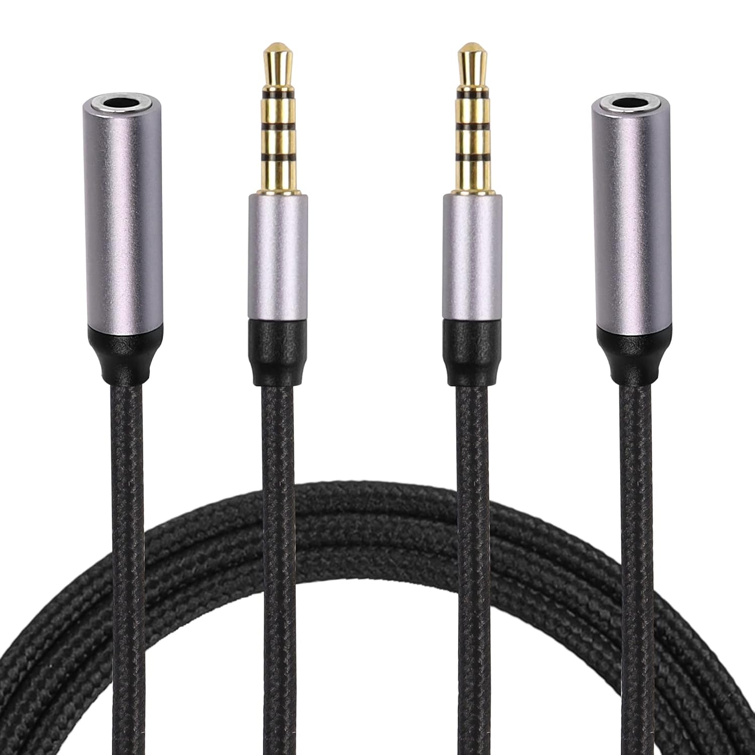 MEIRIYFA 1/8 3.5mm Headphone Extension Cable, 2Pack 3.5mm TRRS AUX Male ...