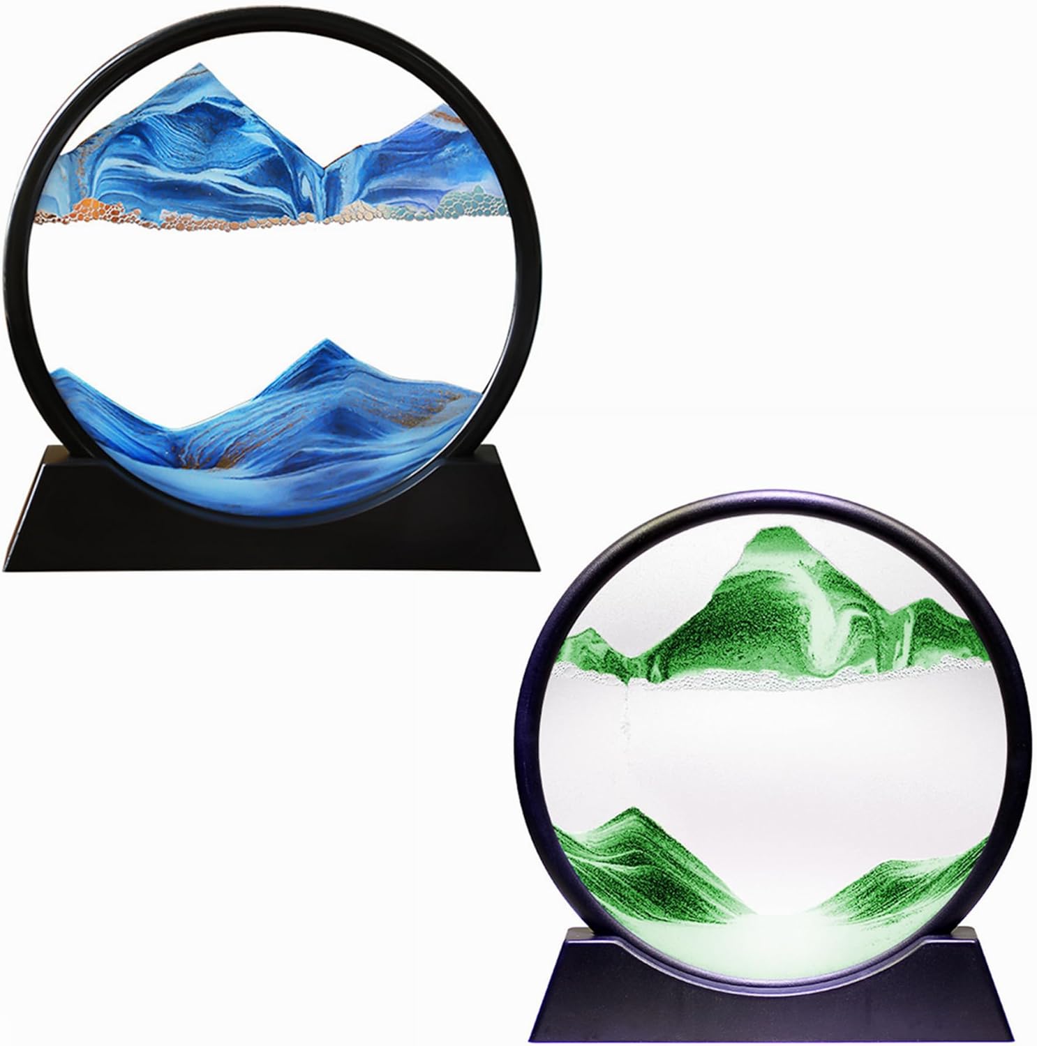 Amazon.com: 2 Pack 12 inch Moving Sand Art Picture,Liquid Motion 3D Sea ...