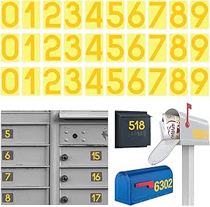 Amazon.com: 3 Sets Reflective Mailbox Numbers Stickers for Outside ...