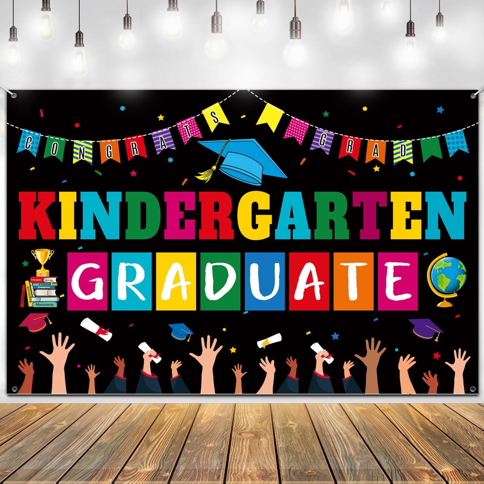 Amazon.com : Premium Graduation Backdrop Banner, Large 72x44in ...