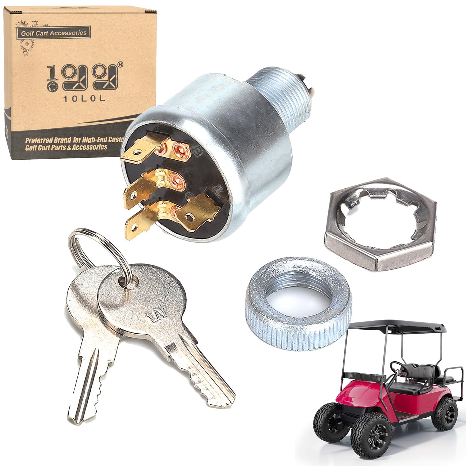 Snapklik.com : 10L0L Golf Cart Ignition Switch For EZGO 1968-up