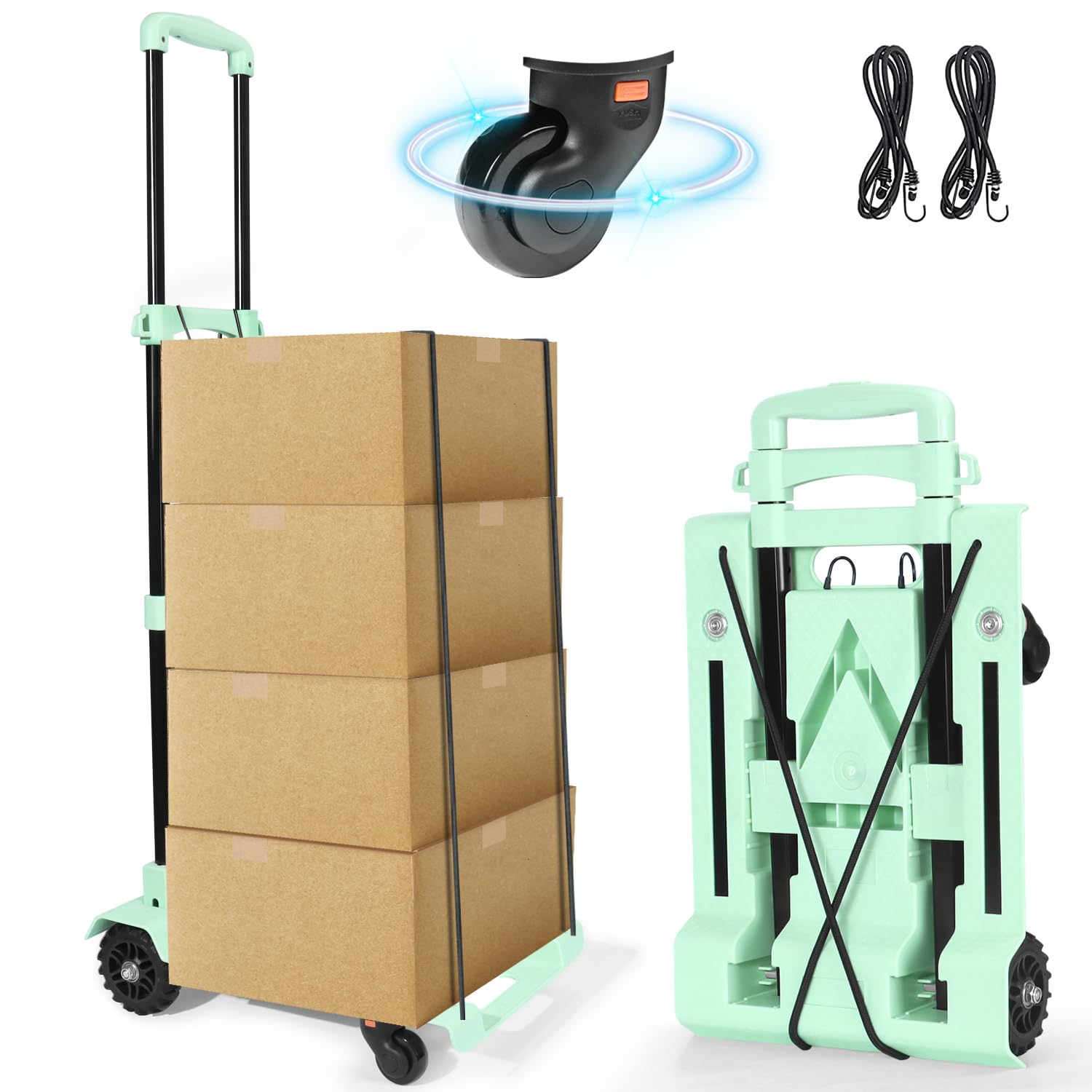 Snapklik.com : SELORSS Foldable Hand Truck Utility Cart, Portable ...