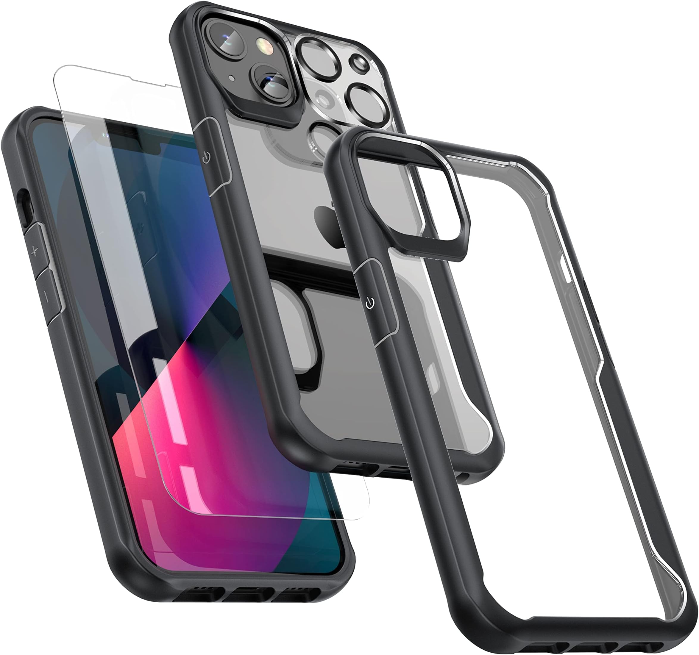 JETech 5 en 1 Coque pour iPhone 13 6,1 Pouces avec 2 Protection D'écran ...
