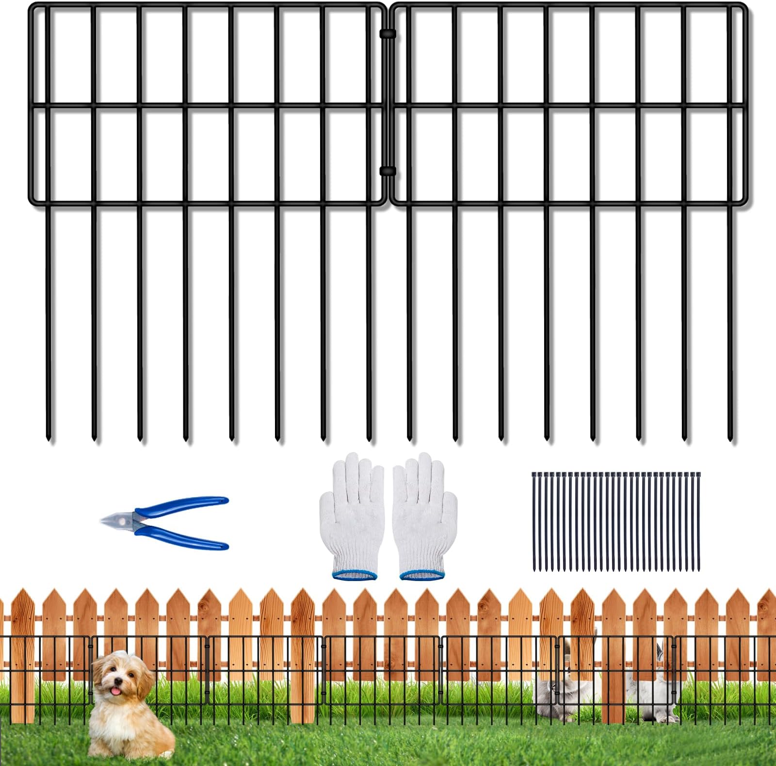 Amazon.com : Animal Barrier Fence Stakes, 25 Pack 17in (H) x 27ft (L ...