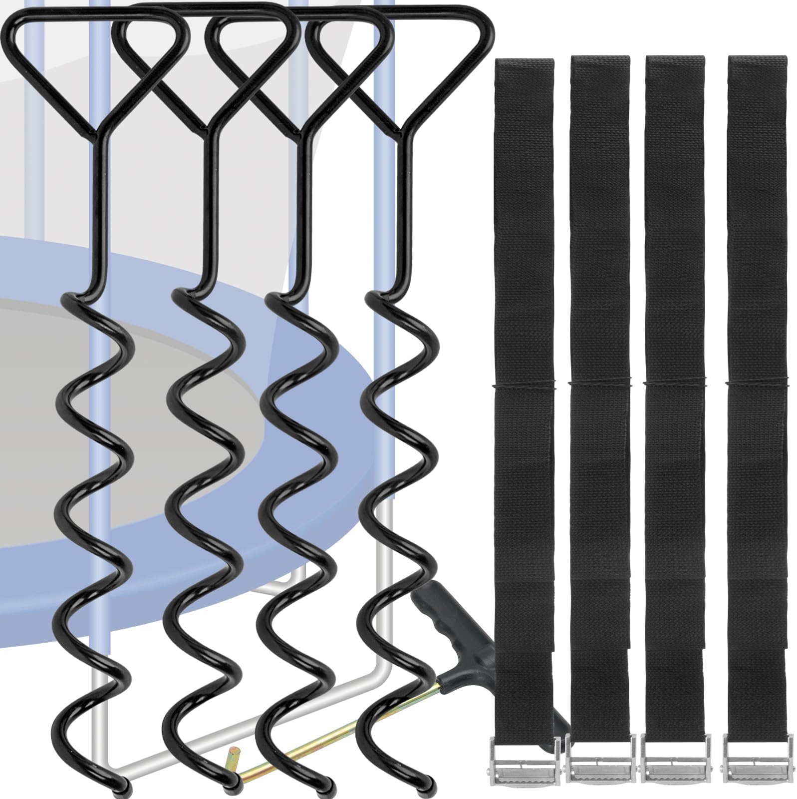 Amazon.com : Trampoline Stakes Heavy Duty Trampoline Anchors Ground ...