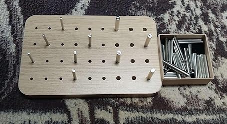 Amazon.com: OLVULGG 36-Hole Wooden Pegboard for Occupational Therapy ...