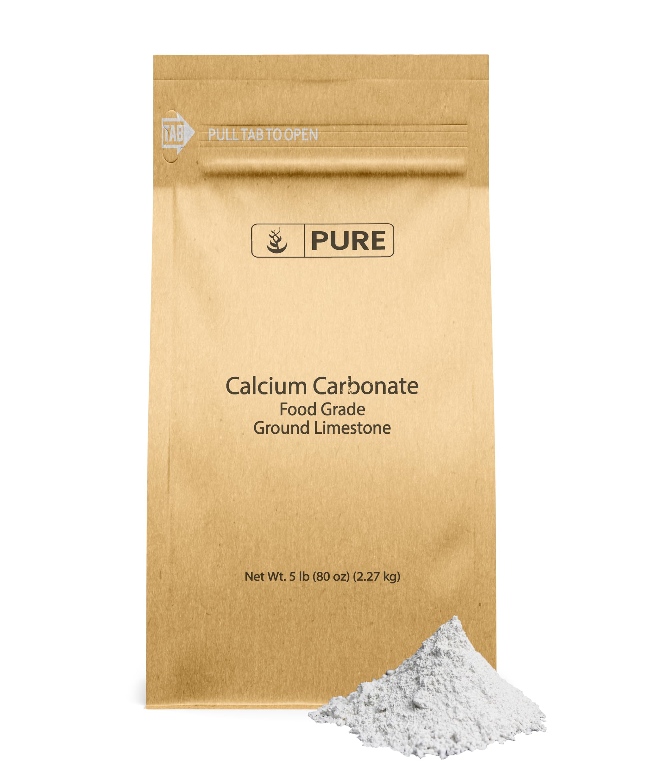 Amazon.com: Pure Original Ingredients Calcium Carbonate (5 lb) Dietary ...