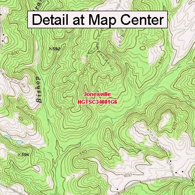 Amazon.com : USGS Topographic Quadrangle Map - Jonesville, South ...
