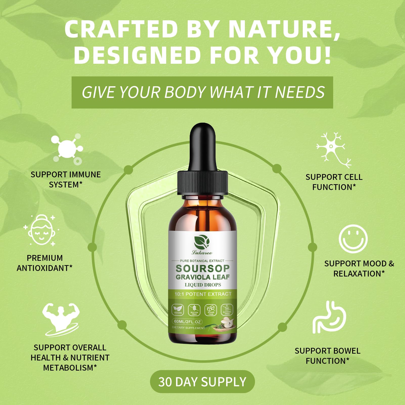Snapklik.com : Lukaree Soursop Graviola Leaf Extract Liquid, Pure From ...
