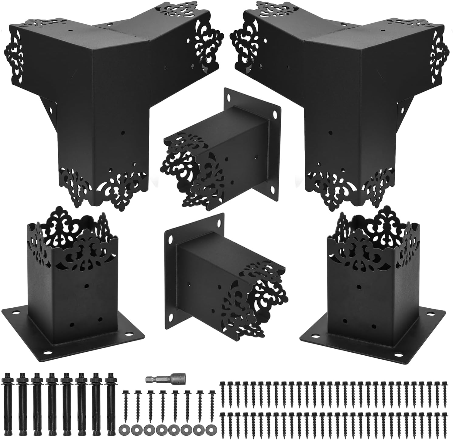 Amazon.com: TPHUC Pergola Bracket, 15°Slanted Roof Wall Mount Pergola ...