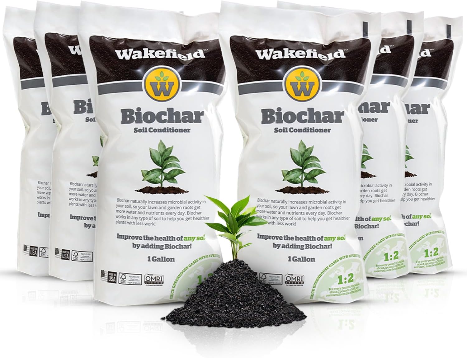 Amazon.com : Wakefield Biochar Premium Garden Soil Conditioner – OMRI ...