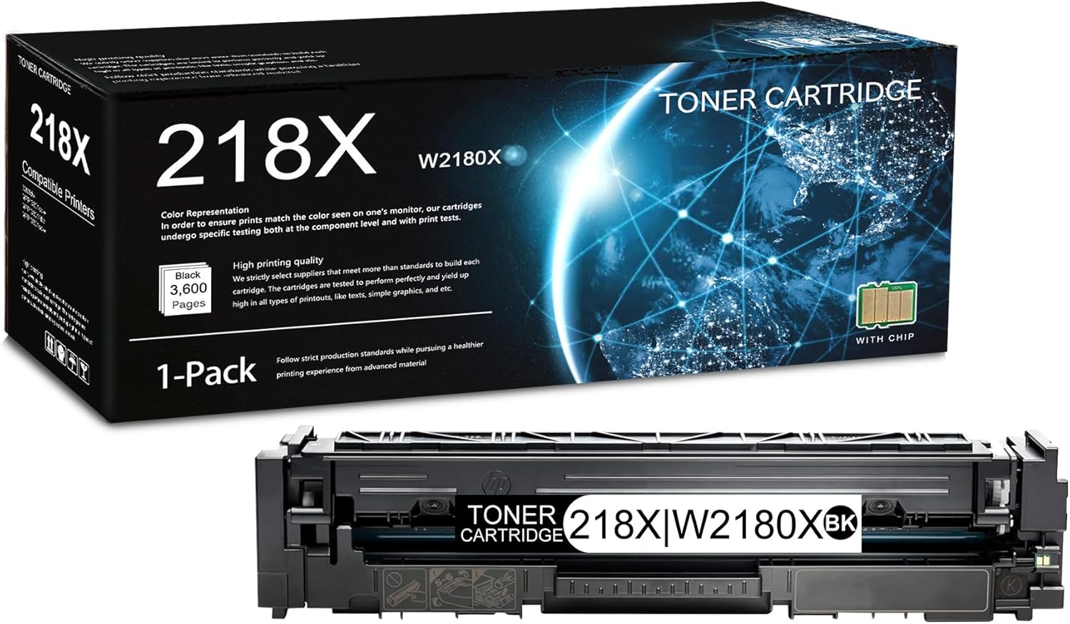 Amazon.com: 1 Pack 218X Black Toner Cartridge (with Chip) | Replacement ...