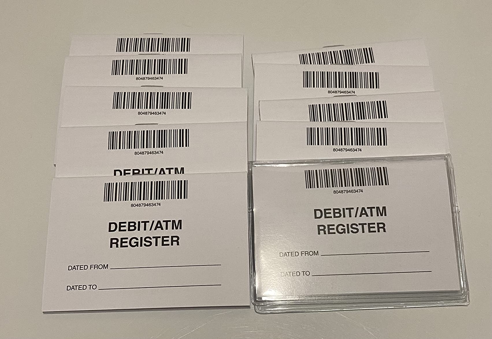 Amazon.com : Debit ATM Mini Checkbook Registers with Balance Column ...